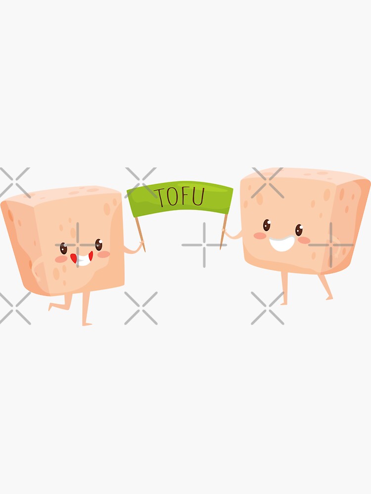 "powered by tofu" Sticker by AnnaAndVibes | Redbubble