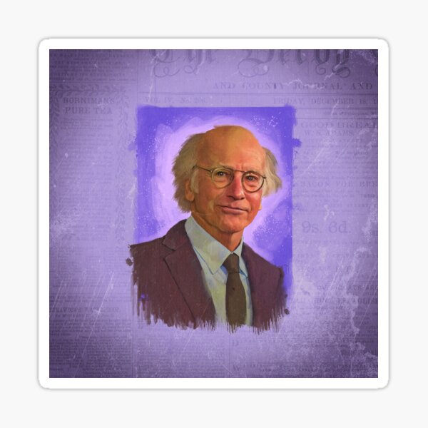 "LARRY DAVID - COOL COMEDIAN PORTRAITS" Sticker for Sale by ...