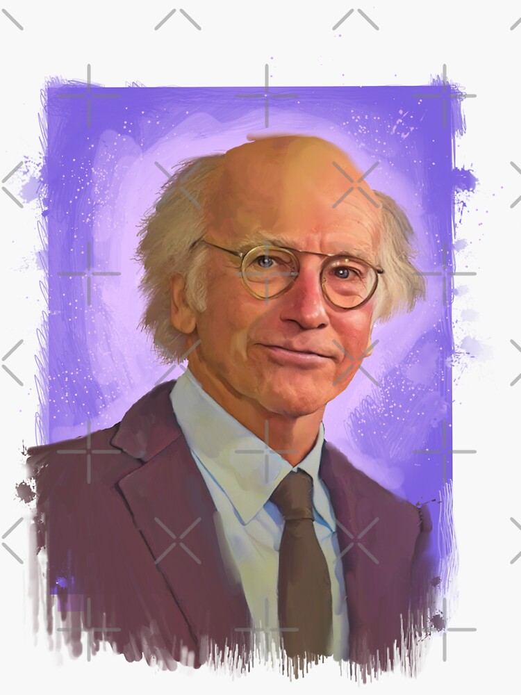"LARRY DAVID- Famous comedian Portraits " Sticker for Sale by ...