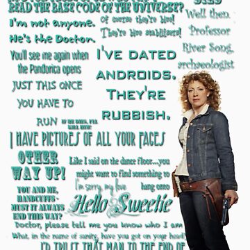 "River Song Quotes" Sticker for Sale by Amberdreams | Redbubble