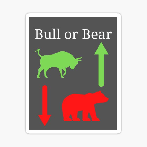 "Bull or Bear Market " Sticker for Sale by UpcomingTech | Redbubble