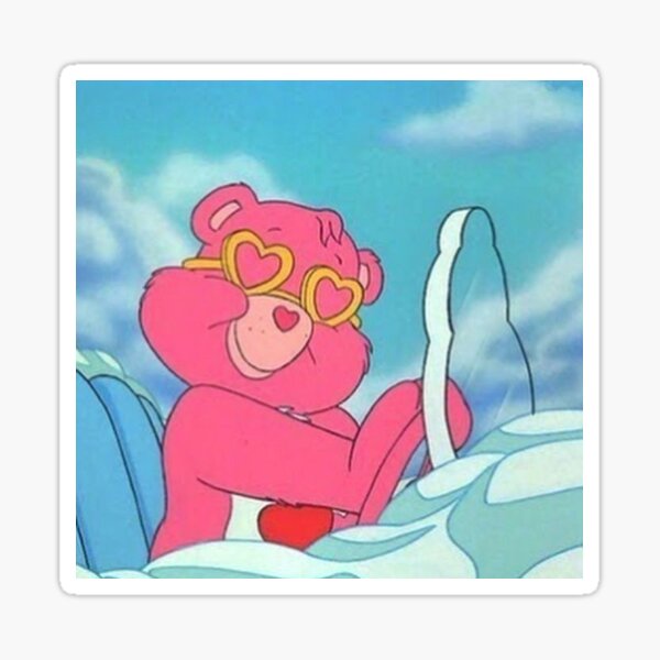 "pink bear" Sticker for Sale by bettyfe | Redbubble