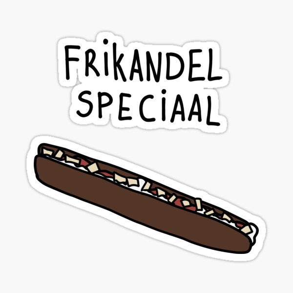 "frikandel speciaal" Sticker for Sale by jibjaneen | Redbubble