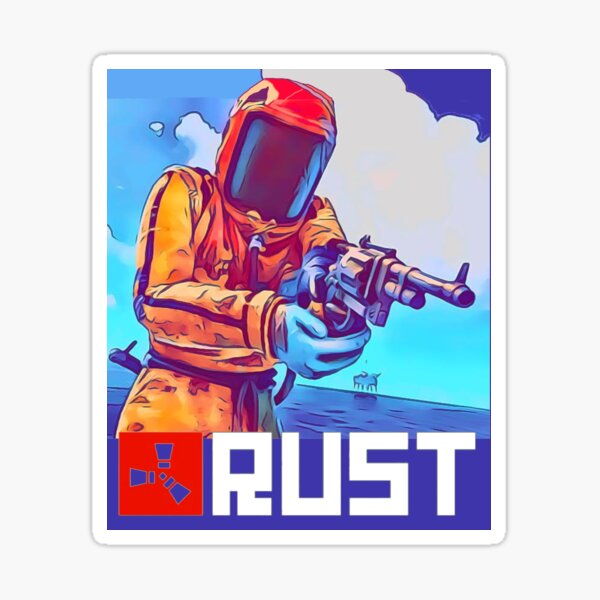 "Rust Game Hazmat Suit" Sticker for Sale by CTTDesigns | Redbubble