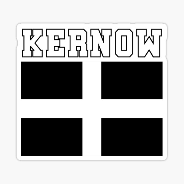 "Kernow with Cornish flag" Sticker for Sale by thequester | Redbubble