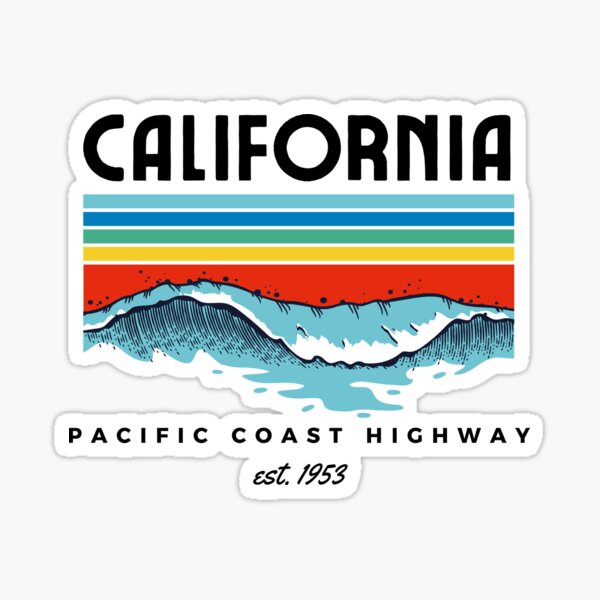 "Pacific Coast Highway | California " Sticker for Sale by ...