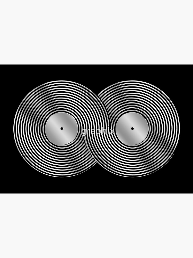 "Vinyl Record Infinity - Mobius Strip - Metallic - Silver" Art Print ...