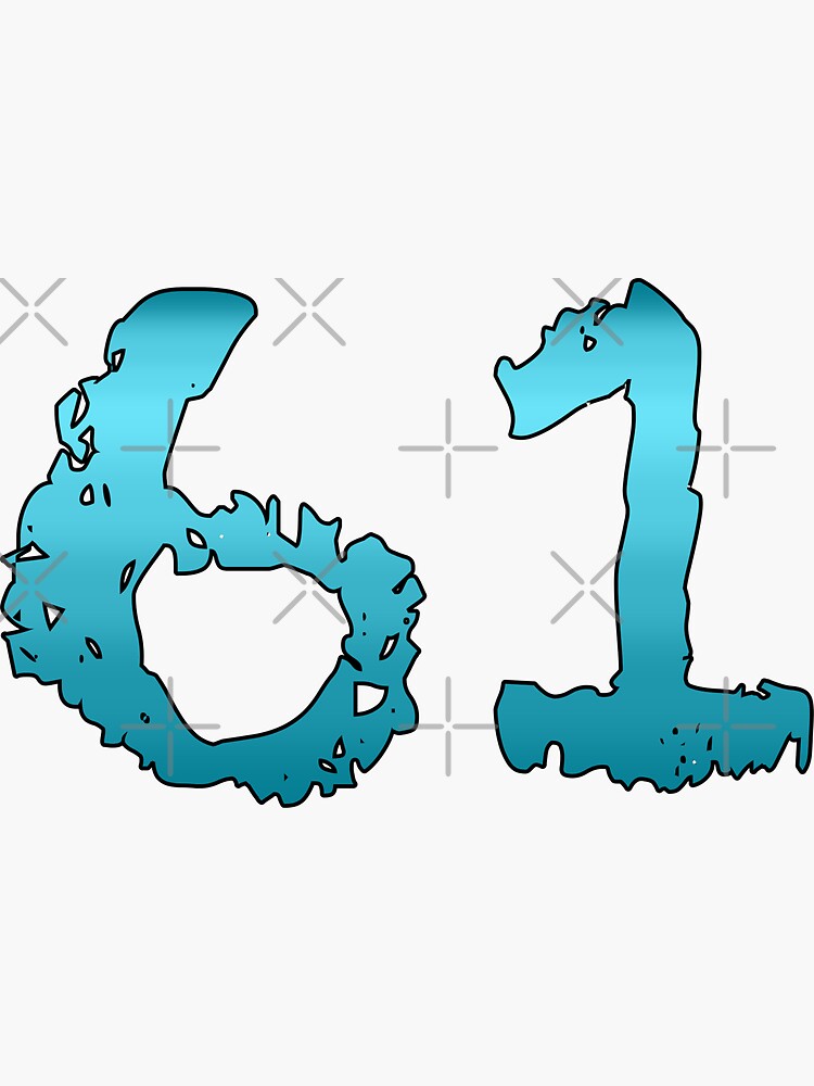 "61 logo" Sticker for Sale by soltangaming | Redbubble