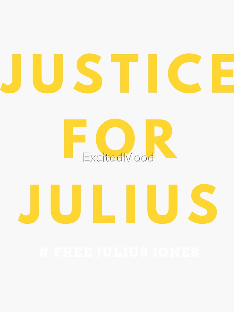 "justice for julius jones" Sticker for Sale by ExcitedMood | Redbubble
