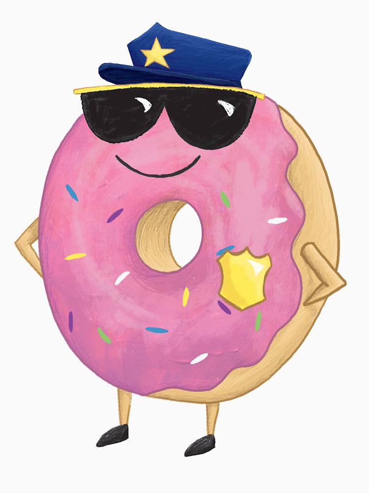 "Donut Cop Police" T-shirt by clairelordon | Redbubble | donut t-shirts ...