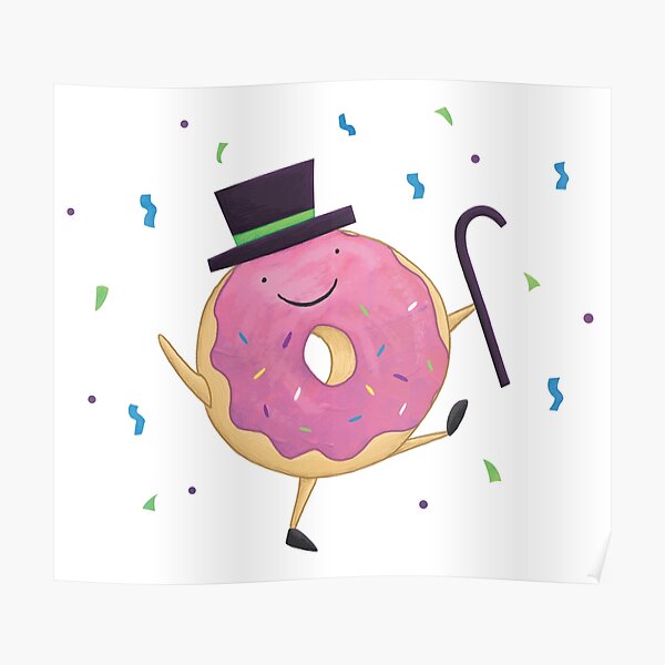 "Donut Dancer" Poster by clairelordon | Redbubble