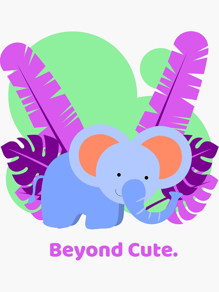"Beyond Cute." Sticker by RosalezMelanie | Redbubble