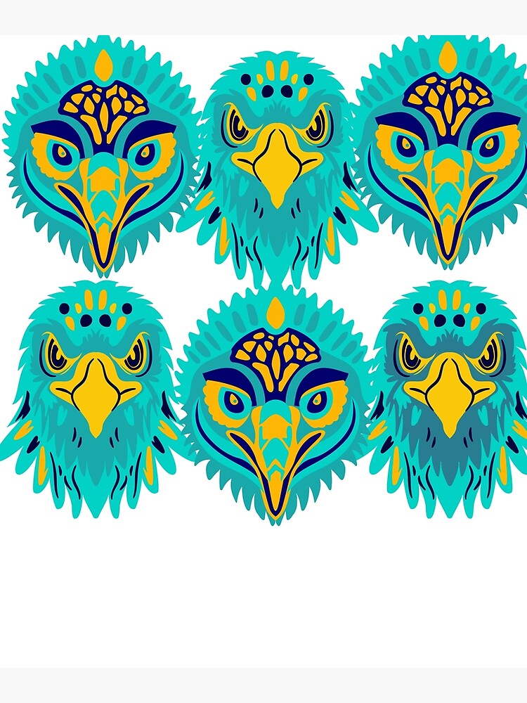 "Colorful birds Faces -pknclicks graphic design for 2022" Poster for ...