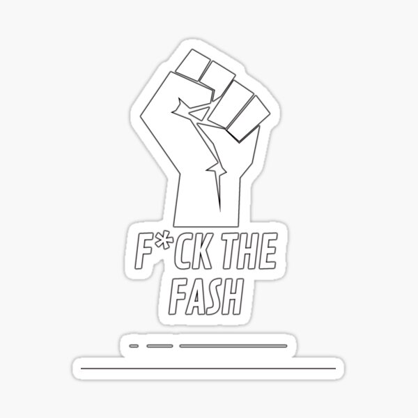 "F*CK THE FASH! Antifaschistische Aktion" Sticker for Sale by Gift ...