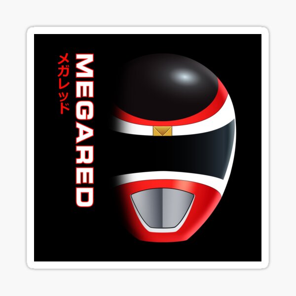 "MegaRed MegaRanger" Sticker by blackregent | Redbubble
