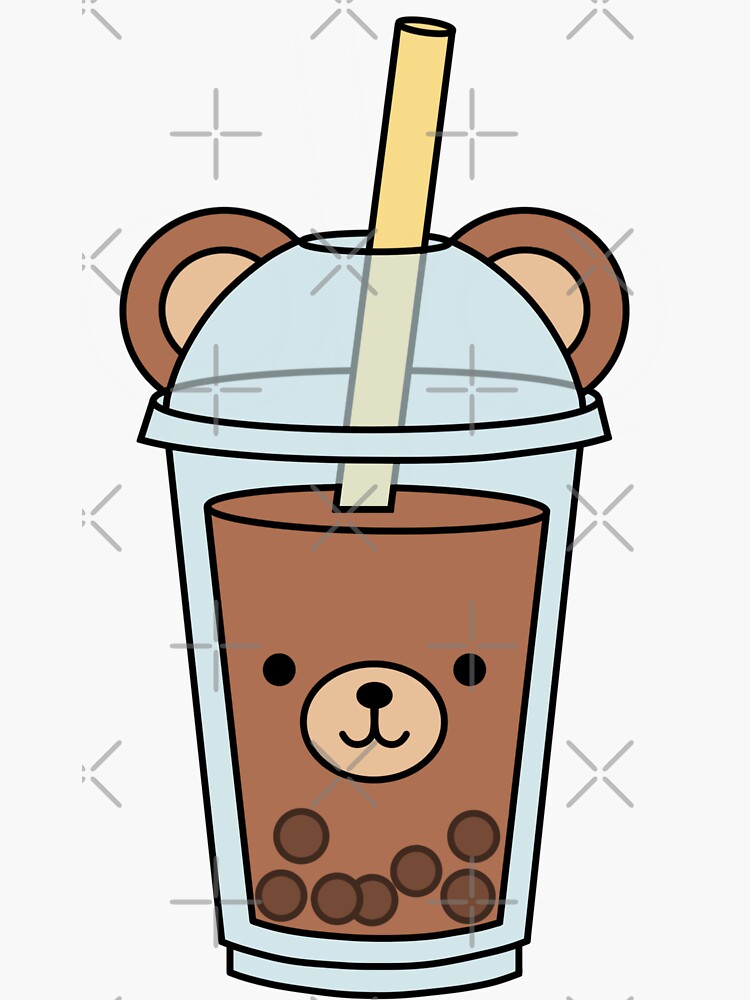 "Boba bear " Sticker by Junglekiten | Redbubble