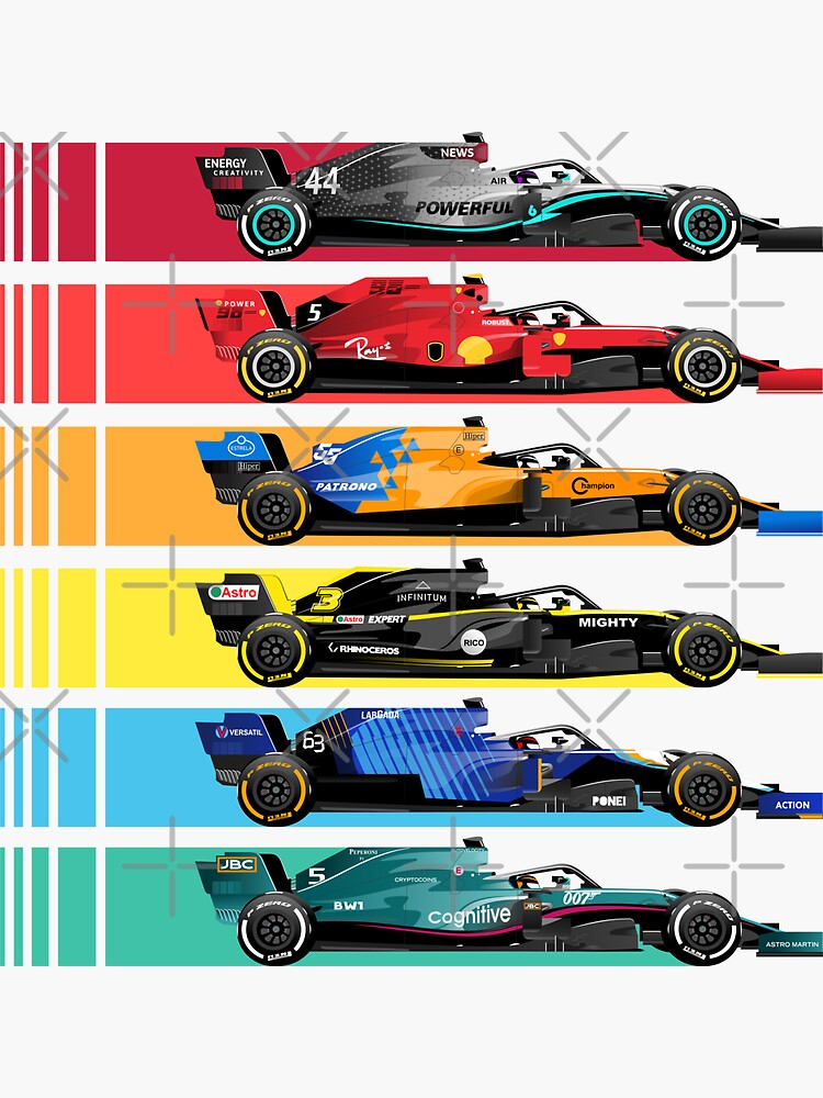 "Formula Racing Cars 2023" Sticker for Sale by marieltoigo | Redbubble