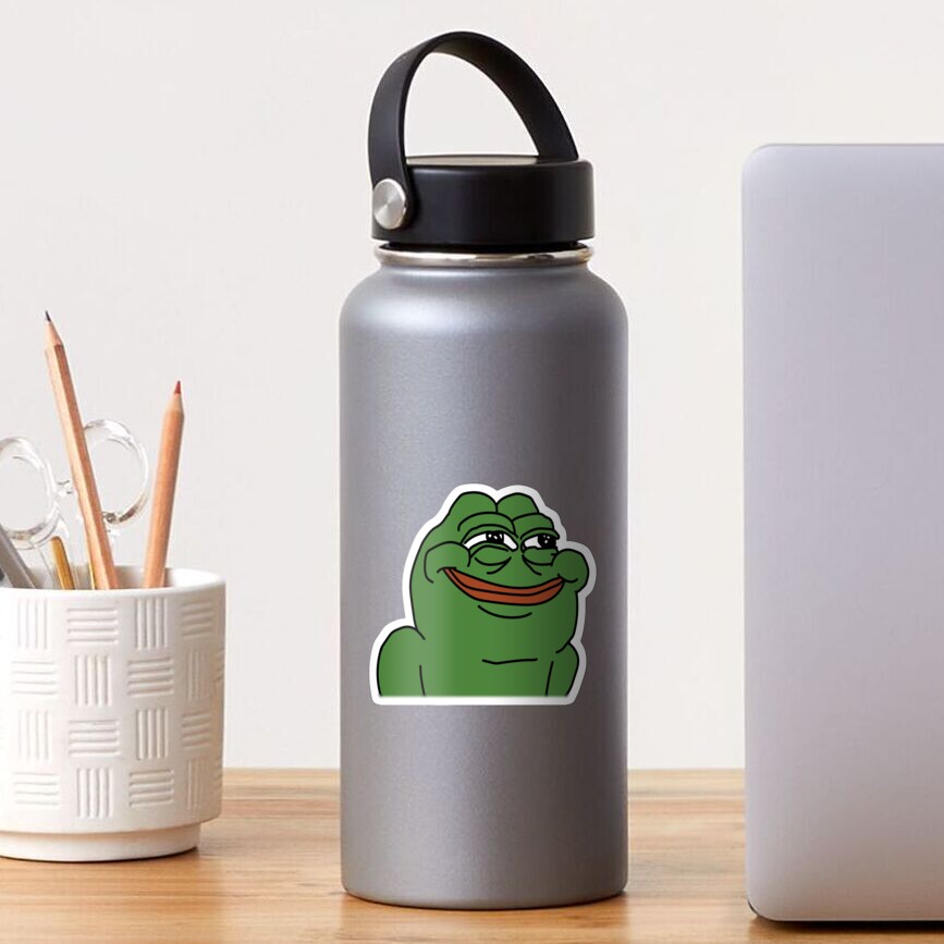 "Happy Pepe" Sticker by ScringyBungus | Redbubble