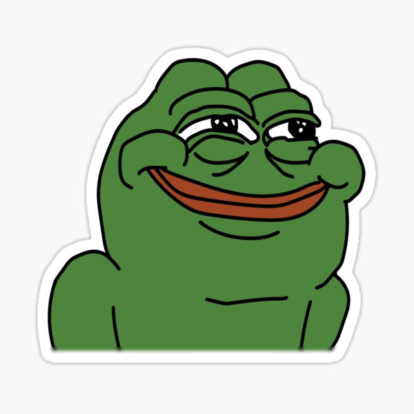 "Happy Pepe" Sticker for Sale by ScringyBungus | Redbubble