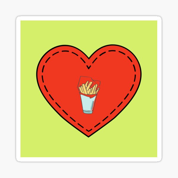 "Hot Chips" Sticker by SimpleLee | Redbubble