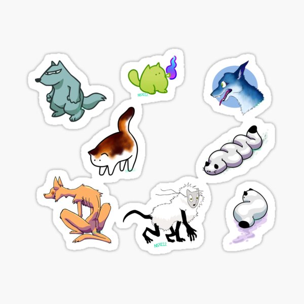 "furry sticker bundle" Sticker by NekoSkeleton | Redbubble