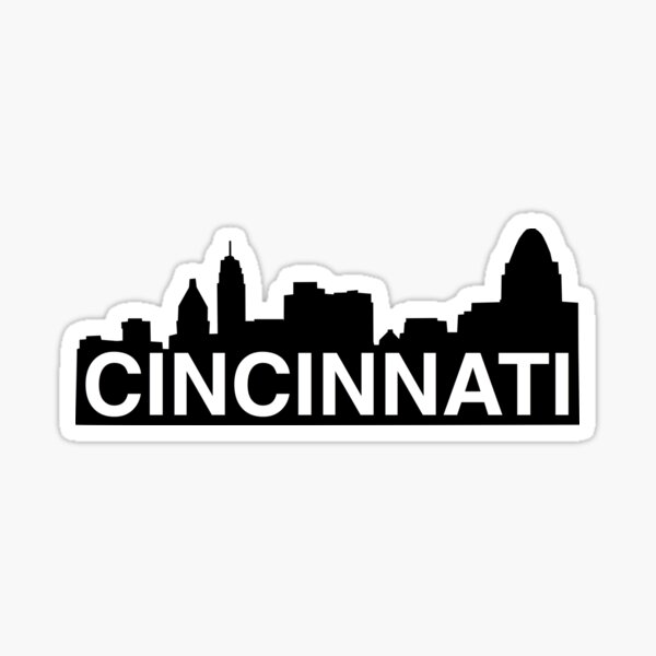 "City of Cincinnati, Ohio skyline" Sticker for Sale by Ashleylcoop ...