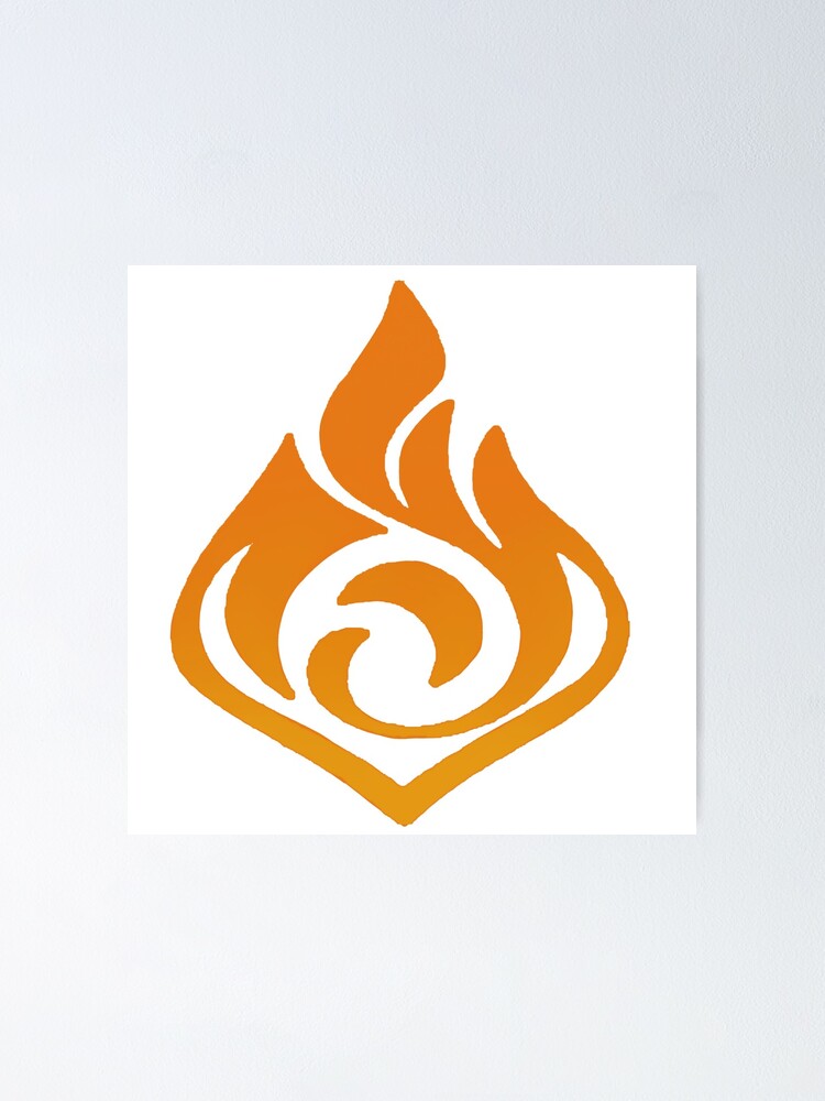 "Pryo Element Genshin Impact" Poster by acornishpiskie | Redbubble