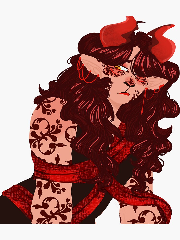 "Infernal Dragon" Sticker by KryptidDraws | Redbubble