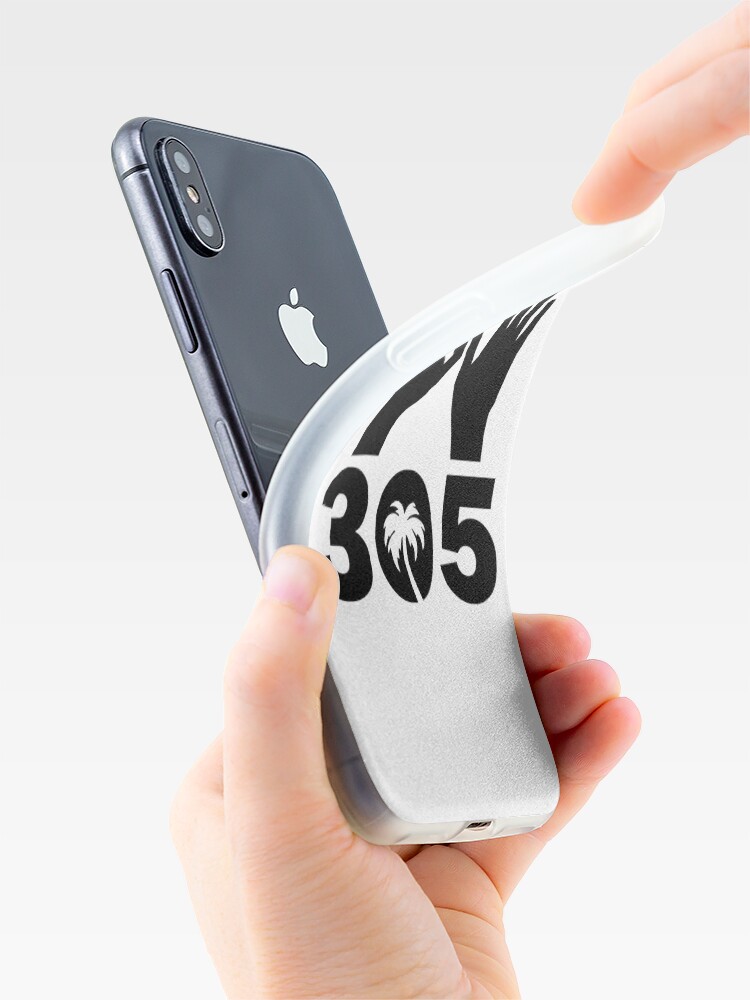"305 Area Code With Hand Signs and Palm Tree" iPhone Case for Sale by ...