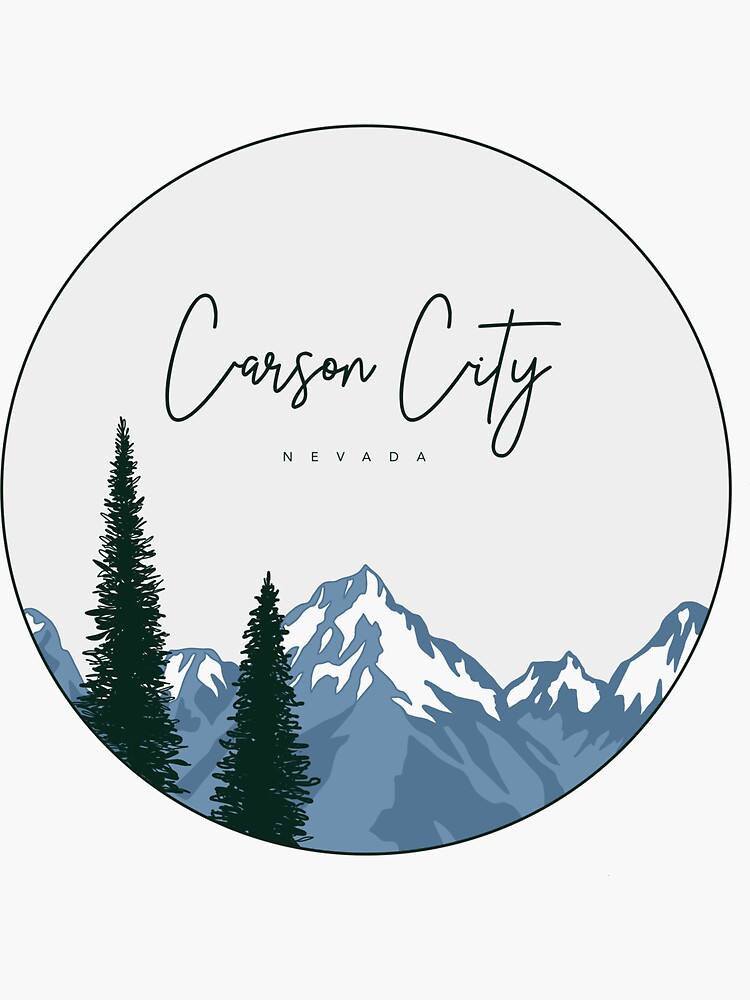 "Carson City NV" Sticker by Kaskadeart | Redbubble