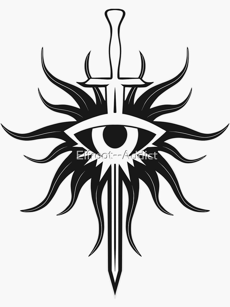 "Black Inquisition Logo 6" Sticker for Sale by Elfroot--Addict | Redbubble