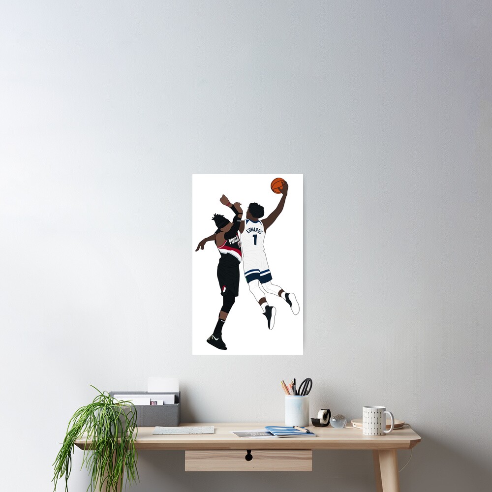 "Anthony Edwards Poster Dunk" Poster for Sale by ryanclark12 | Redbubble
