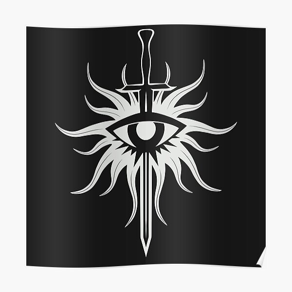 "White Inquisition Logo 2" Poster for Sale by Elfroot--Addict | Redbubble
