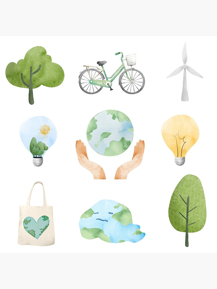 Póster «basura reciclable en diseño de acuarela» de RIAMED | Redbubble