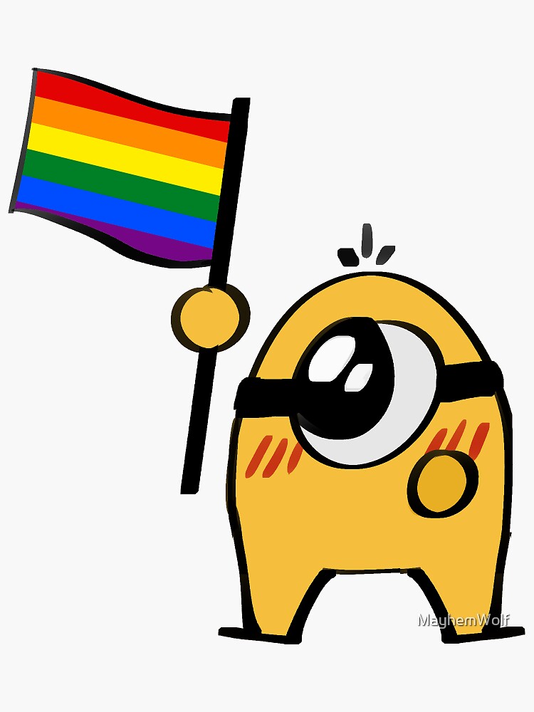 "LGBTQ+ Pride Minion" Sticker for Sale by MayhemWolf | Redbubble