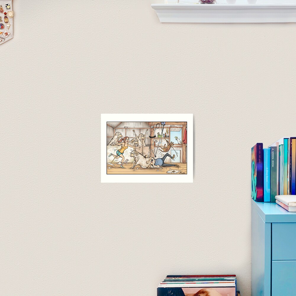 "Shearing The Rams" Sticker for Sale by jeddunstan | Redbubble