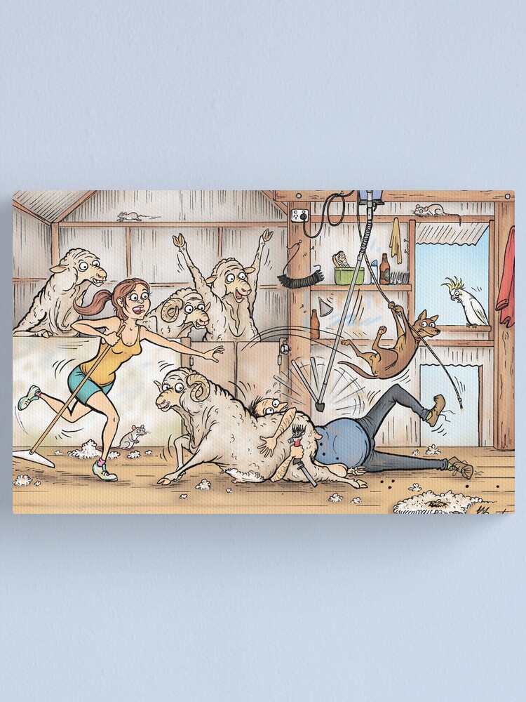 "Shearing The Rams" Canvas Print for Sale by Jed Dunstan | Redbubble