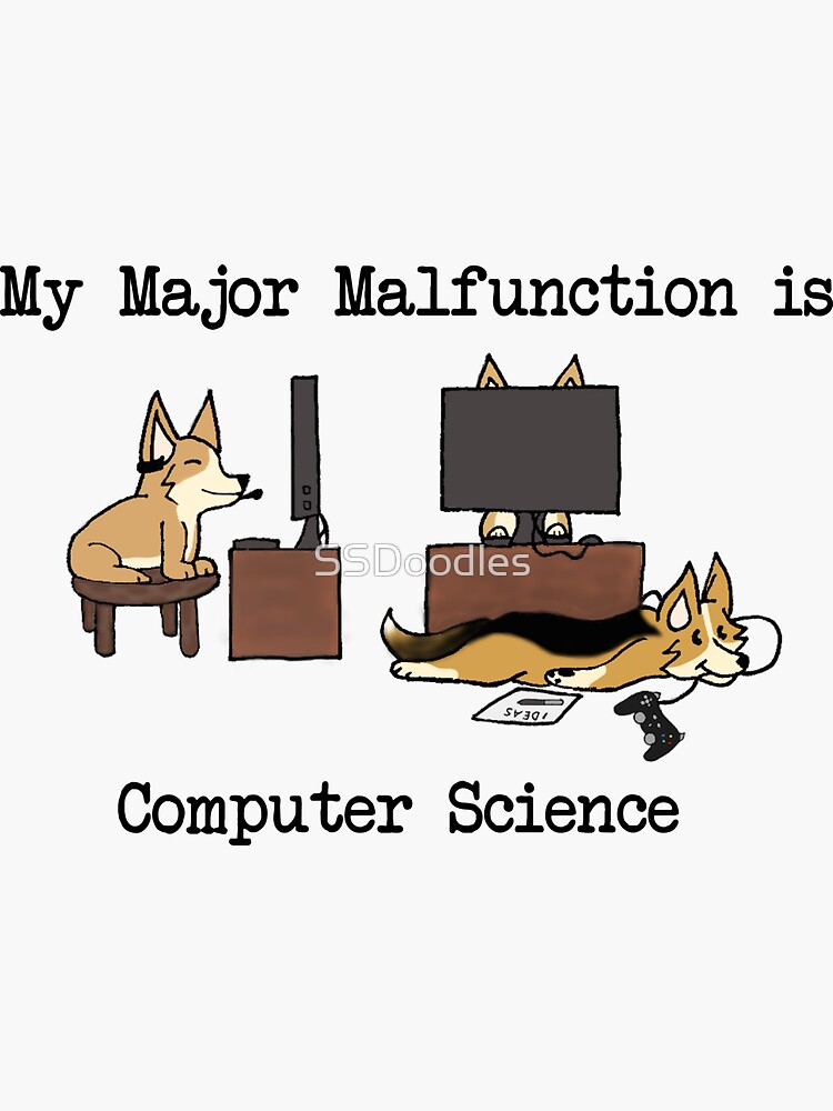 "Computer Science Major" Sticker for Sale by SSDoodles | Redbubble