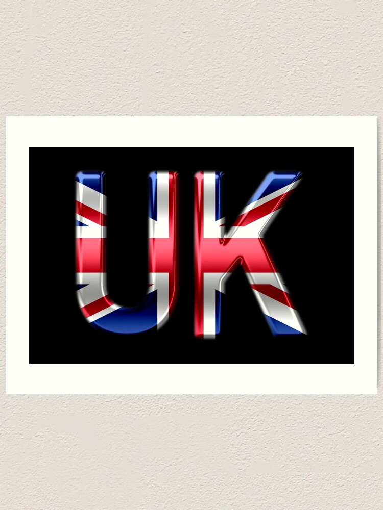"UK - British Flag - Metallic Text" Art Print for Sale by graphix ...