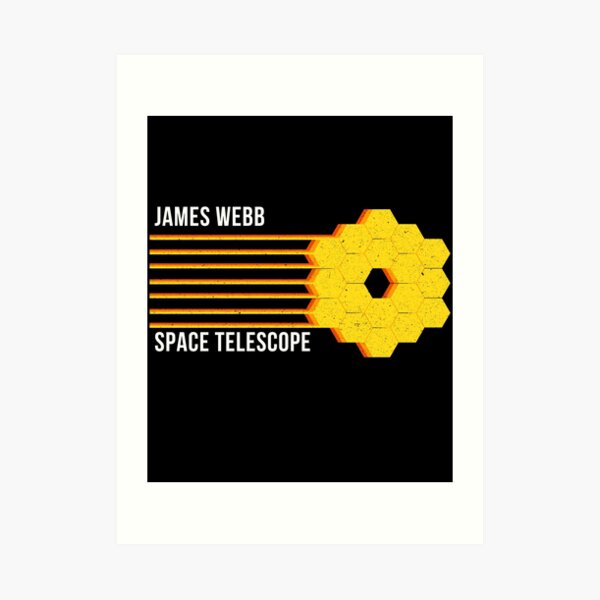 "Retro Lines James Webb Space Telescope" Art Print for Sale by ...