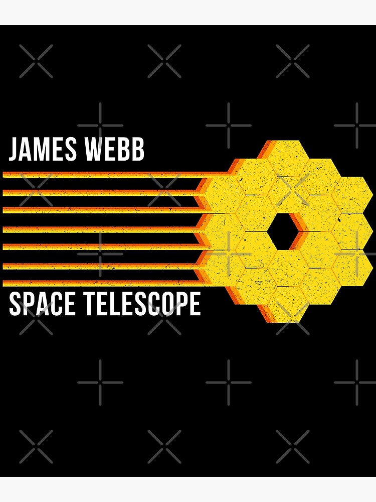"Retro Lines James Webb Space Telescope" Art Print for Sale by ...