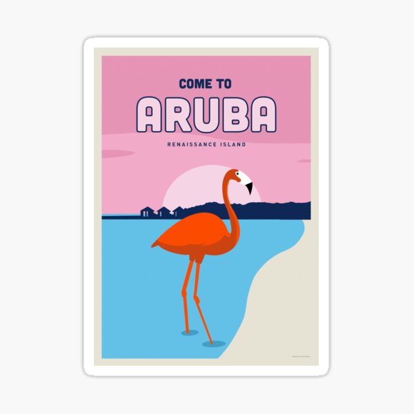 "Visit Aruba" Sticker for Sale by CallumGardiner | Redbubble