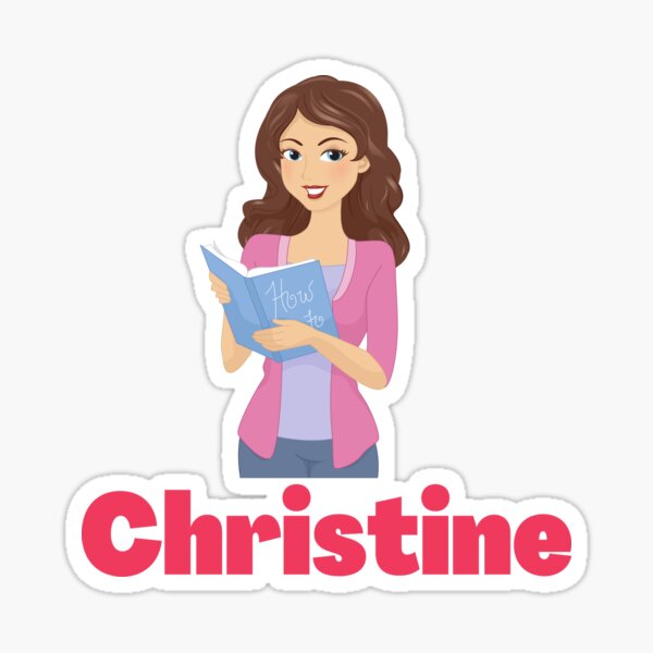 "Christine Female Name Deisgn" Sticker for Sale by Ishandeck | Redbubble