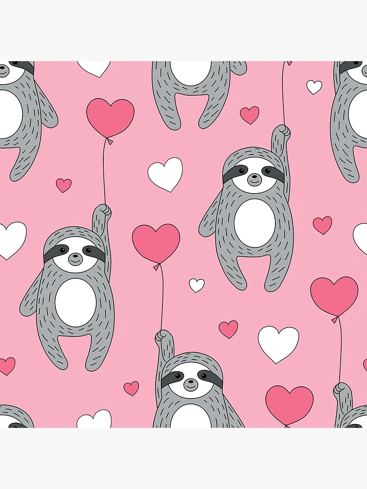 "Cute Sloths Heart Balloons " Sticker for Sale by HauckClothing | Redbubble