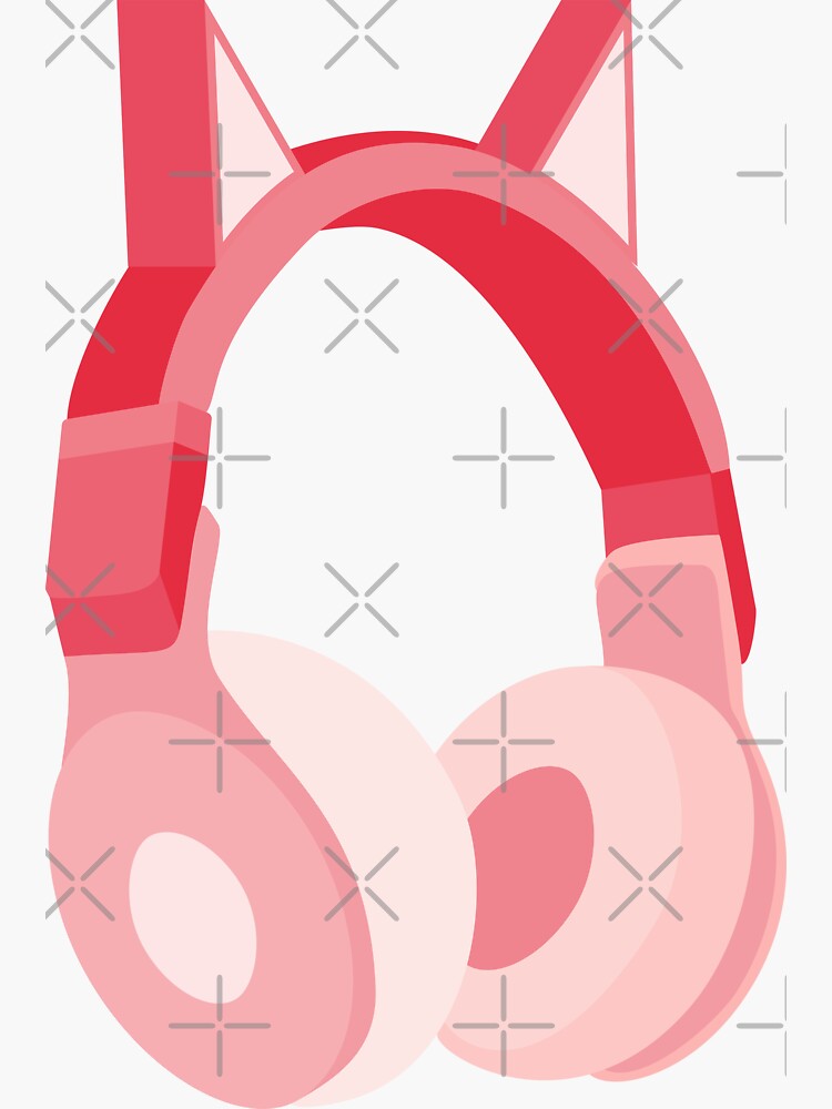 "Cat Ears Headphones" Sticker for Sale by PCB1981 | Redbubble