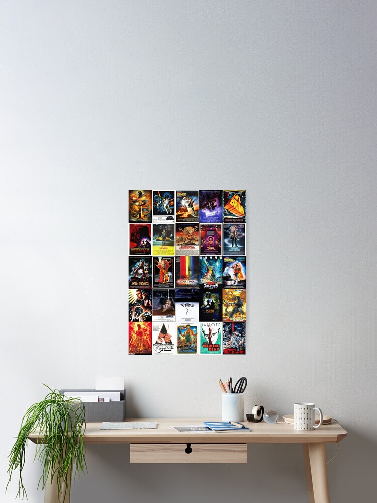"25 Iconic Movies, Movie Poster Collage , Man cave poster, Movie Lover ...