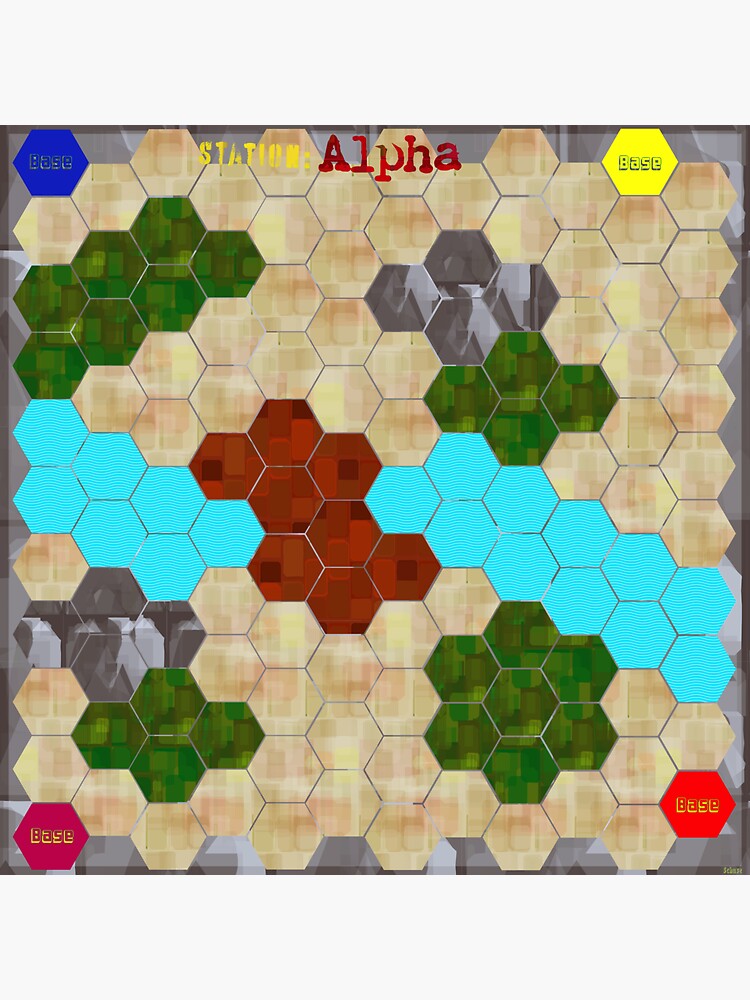 "Station: Alpha (the game, the poster)" Sticker for Sale by ...