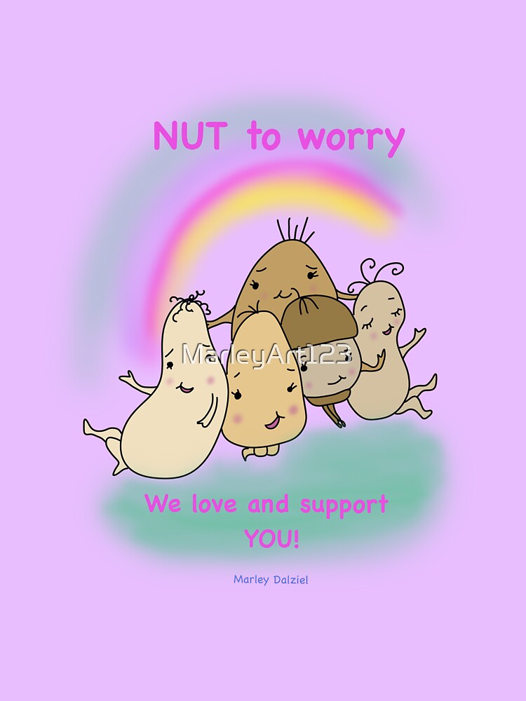 "Nut to worry " Sticker for Sale by MarleyArt123 | Redbubble