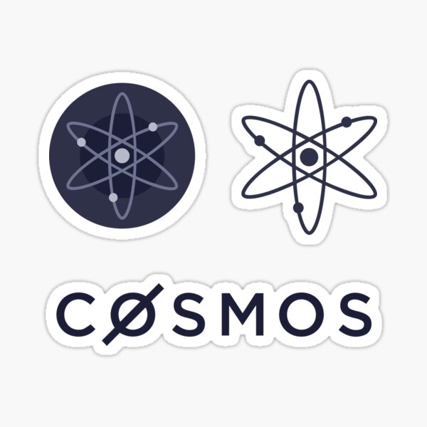 "Cosmos cryptocurrency - Cosmos ATOM" Sticker for Sale by DesignSOL ...
