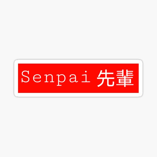 "senpai aka" Sticker by Tito87 | Redbubble